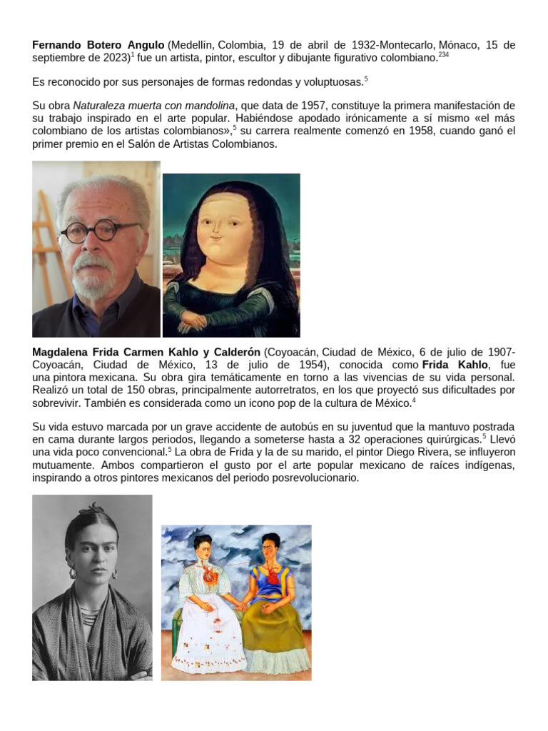 Fernando Botero Angulo | PDF | Unicef | Unesco