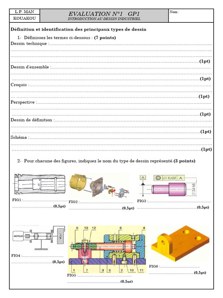 1 Evaluation N°1 Introduction au D I | PDF