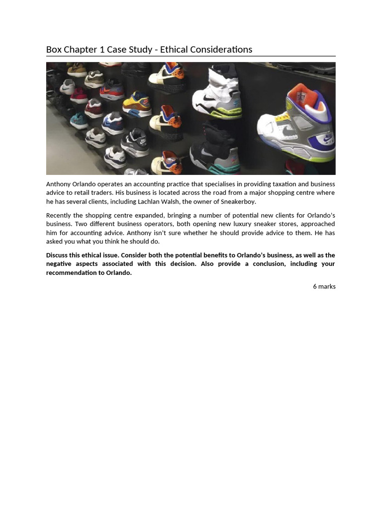 Box Chapter 1 Case Study - Ethical Considerations | PDF