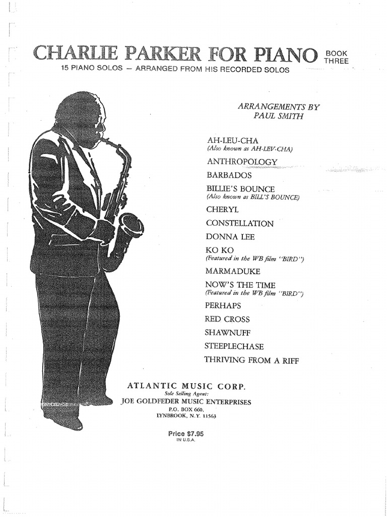 Charlie Parker For Piano Book 3 | PDF