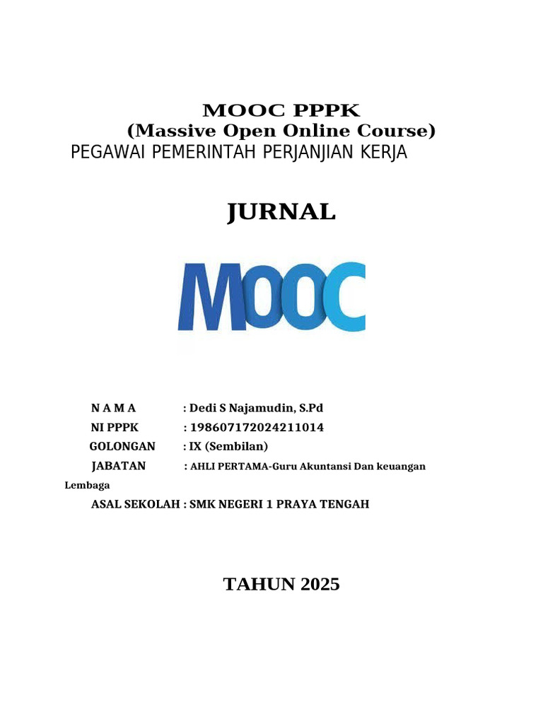 Dedi-jurnal-mooc-pppk-2025 | PDF