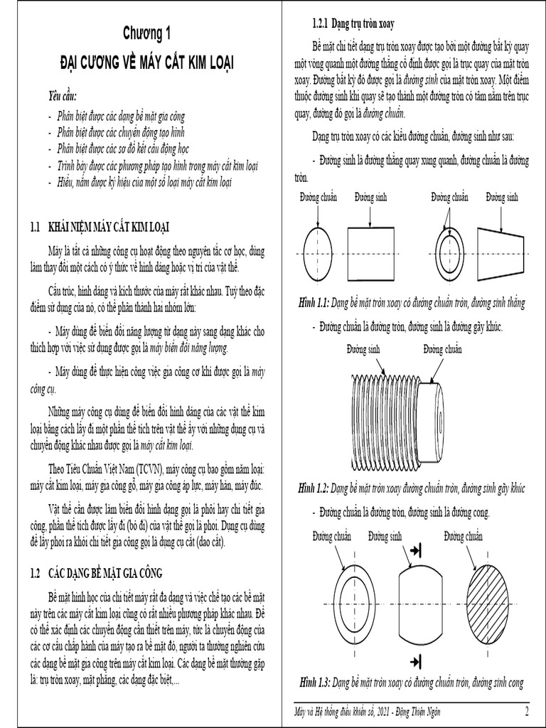 (UTEx) Chuong 1 - Dai Cuong Ve May Cat Kim Loai-Các Trang Đã Xóa | PDF