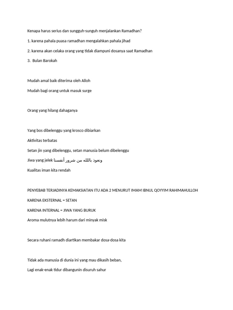 Arti Setan Dibelenggu | PDF