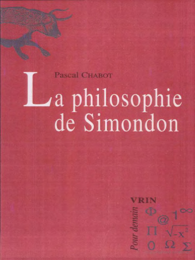 Pascal Chabot - La Philosophie de Simondon-Vrin (2003) | PDF