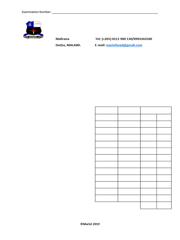Chemistry p1 Form 4 Mock 2 2019 | PDF | Chemical Compounds | Chemical Equilibrium