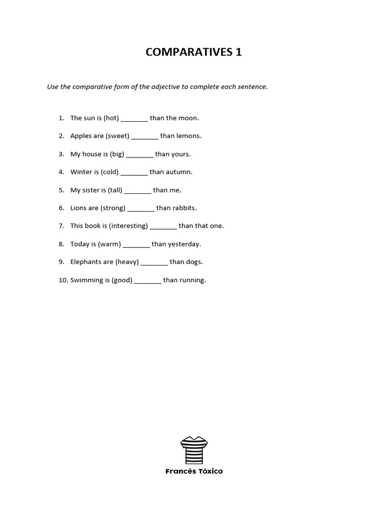 Comparatives 1 | PDF