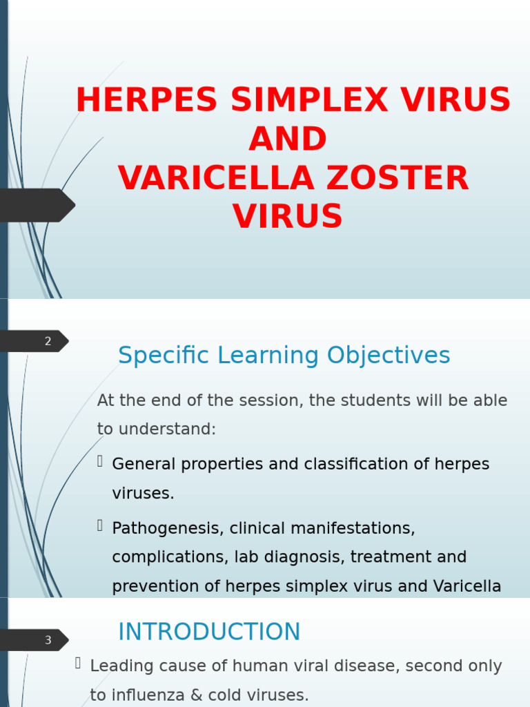 HSV and VZV With Case | PDF | Microbiology | Immunology