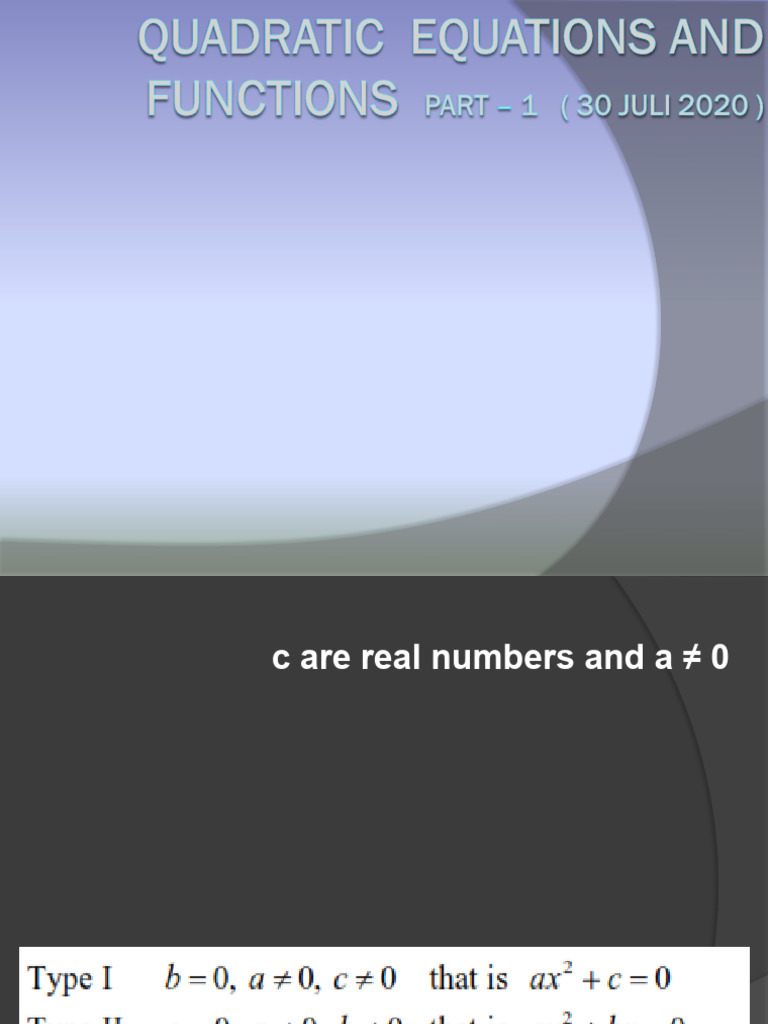 IX - Quadratic Equations 1 | PDF | Quadratic Equation | Numerical Analysis