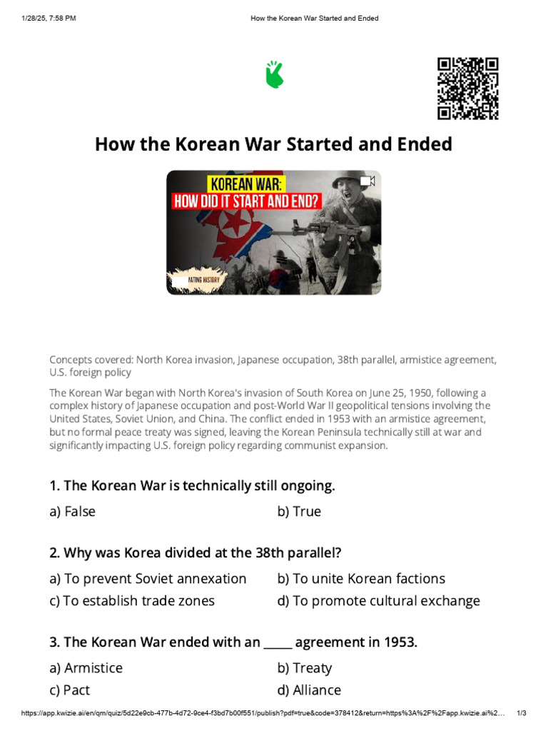 How The Korean War Started and Ended | PDF | Korean War | Korea