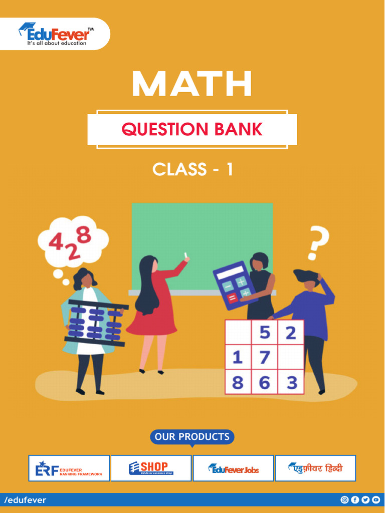 Class 1 Maths Question Bank 15 | PDF | Worksheet