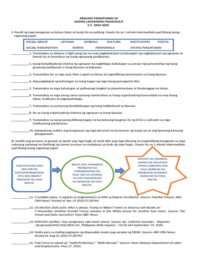 Q1 SUMMATIVE ASSESSMENT G10 | PDF