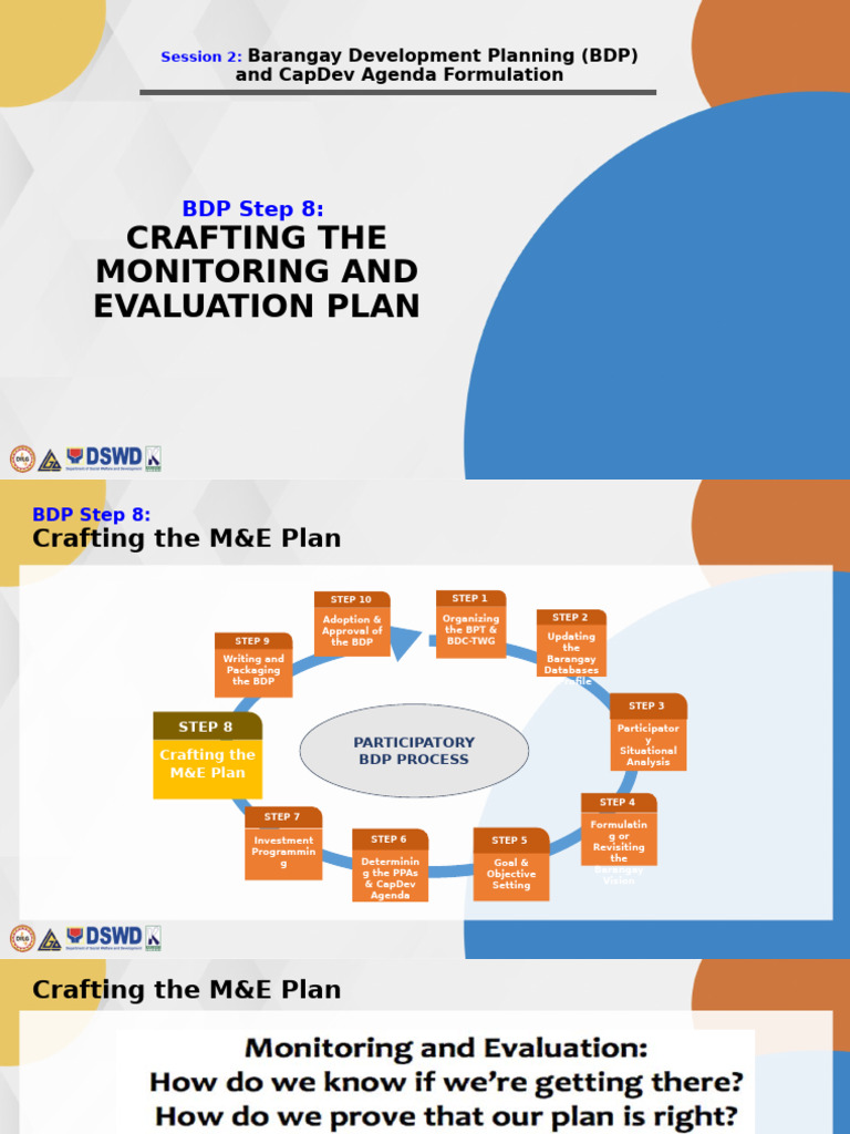 Step 8 - Crafting The Monitoring and Evaluation Plan | PDF | Monitoring And Evaluation | Data