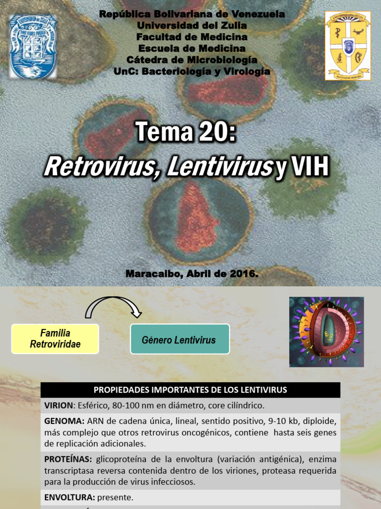 Propiedades y Estructura de Lentivirus | PDF | VIH | Retrovirus