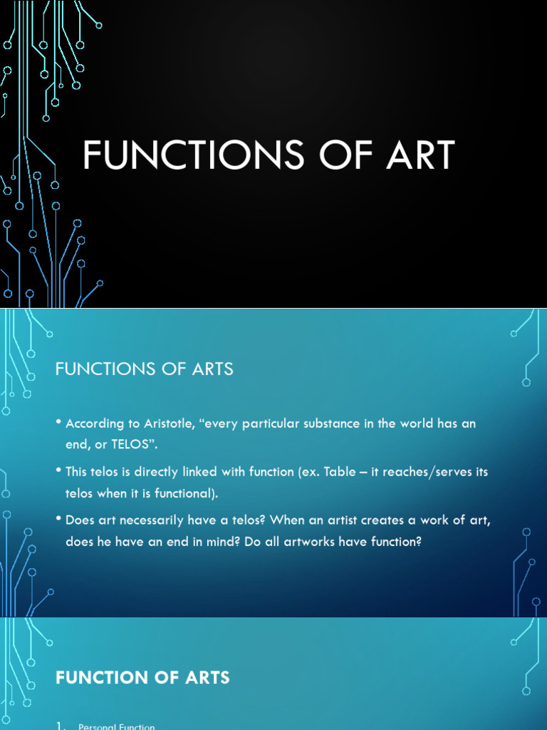 Functions of Art: Personal, Economic, Cultural | PDF | Paintings | The Arts