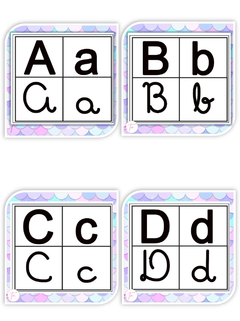 Abecedario 4 Letras Grandes (1) | PDF