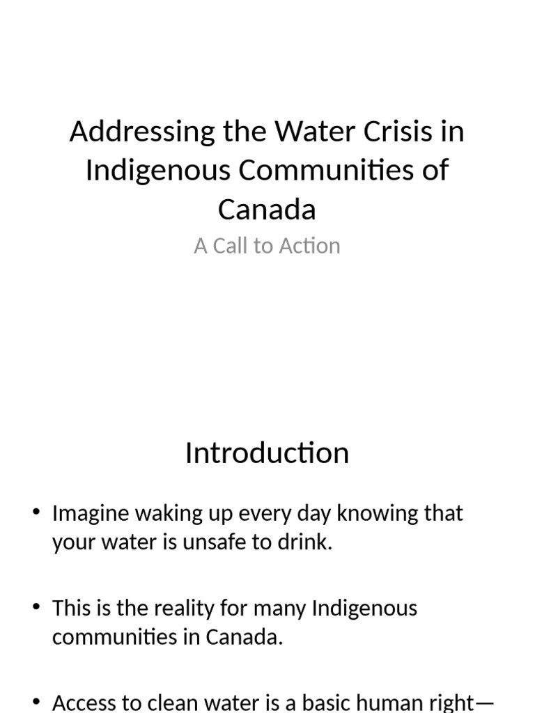 Water Crisis Indigenous Communities | PDF