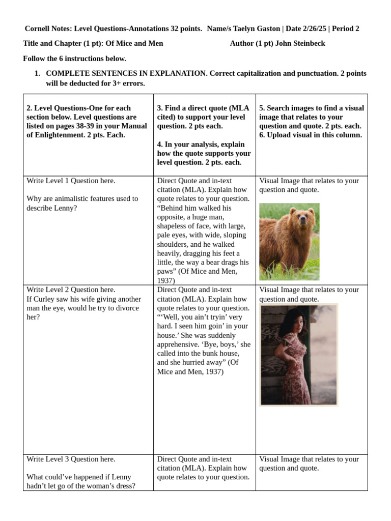 25 Cornell Notes 23 Level Questions | PDF