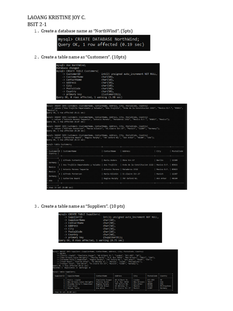 CS2100 Activity9 LAOANGKRISTINE BSIT2-1 | PDF