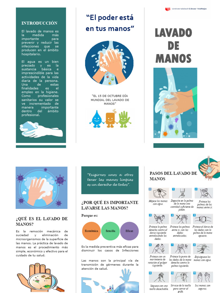 LAVADO_DE_MANOS_TRIPTICO | PDF | Lavado de manos | Salud pública