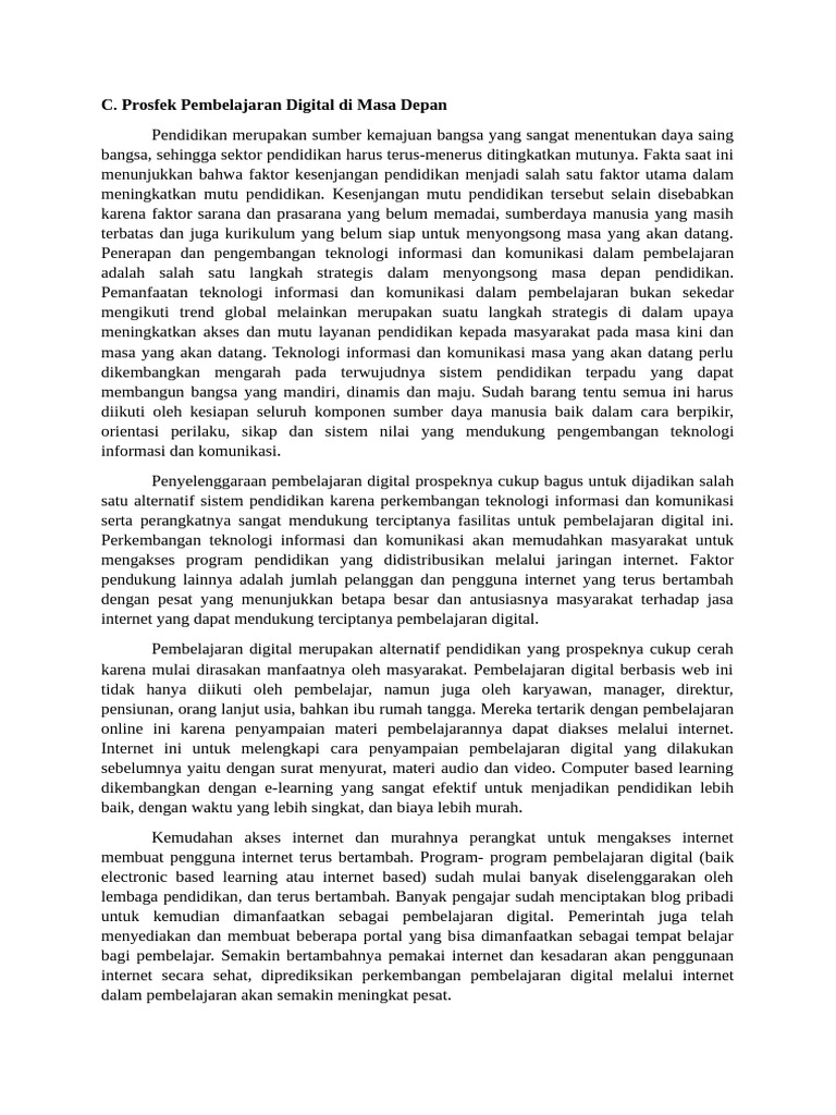 PROSPEK PEMBELAJARAN DIGITAL | PDF