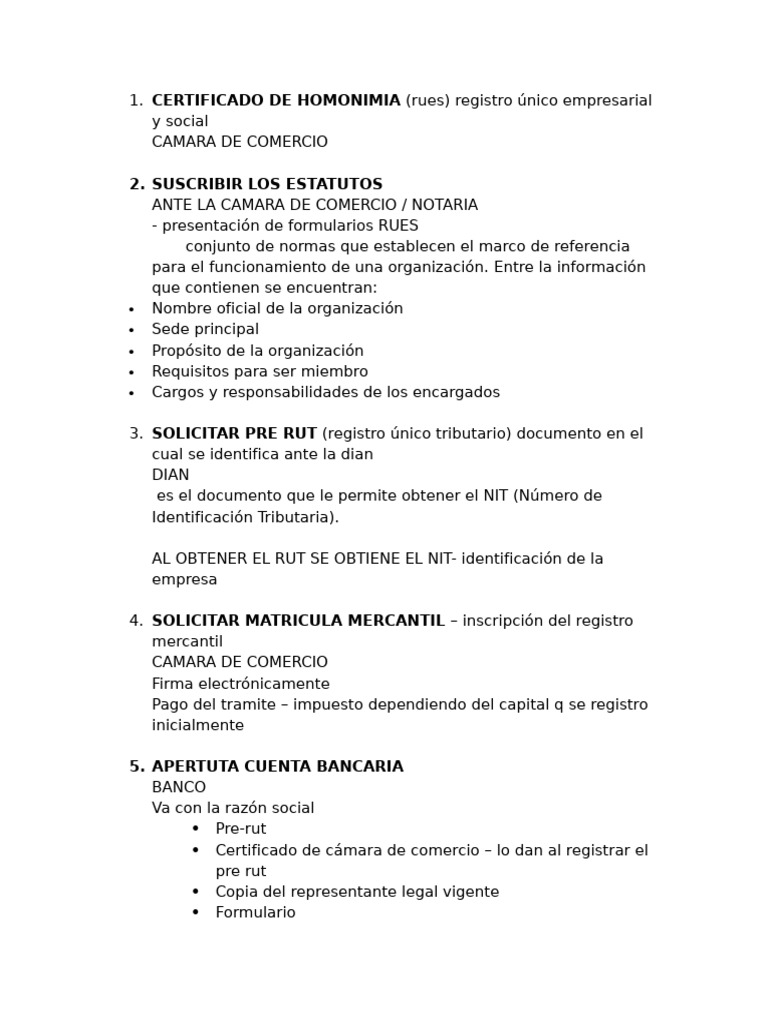 Guía de Registro Empresarial | PDF