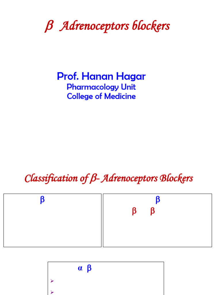 2 - Beta Receptor Blockers-1 | PDF | Cardiovascular System | Medical ...