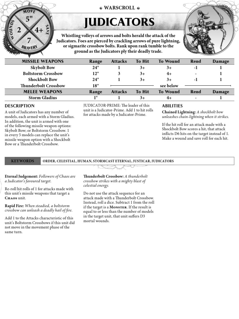 Warhammer Aos Judicators en | PDF