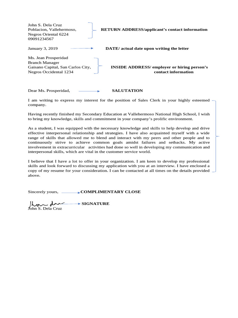 Sample Application Letter | PDF