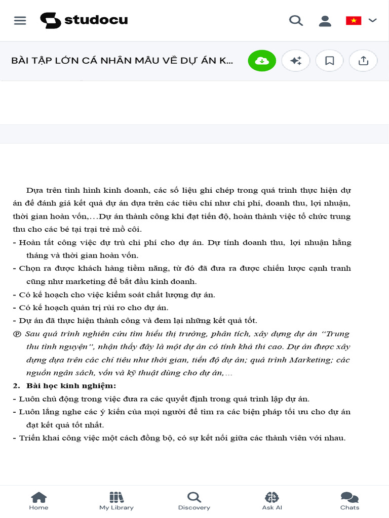 BÀI TẬP LỚN CÁ NHÂN MẪU VỀ DỰ ÁN KHỞI NGHIỆP CHO SINH VIÊN - Ví d th 2 phù h p v i sinh viên th ...