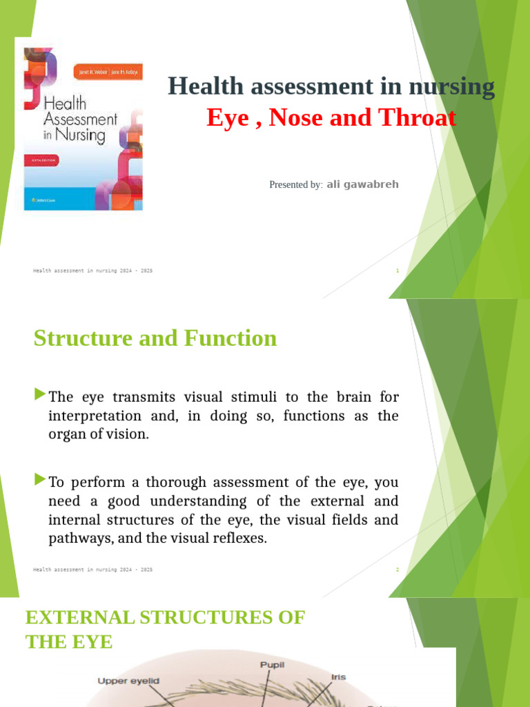 5- Eye Health Assessment | PDF | Visual System | Eye