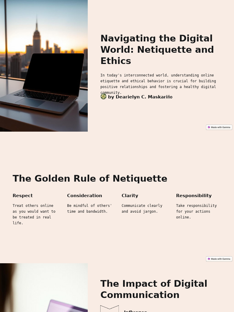 Navigating the Digital World Netiquette and Ethics | PDF | Privacy ...