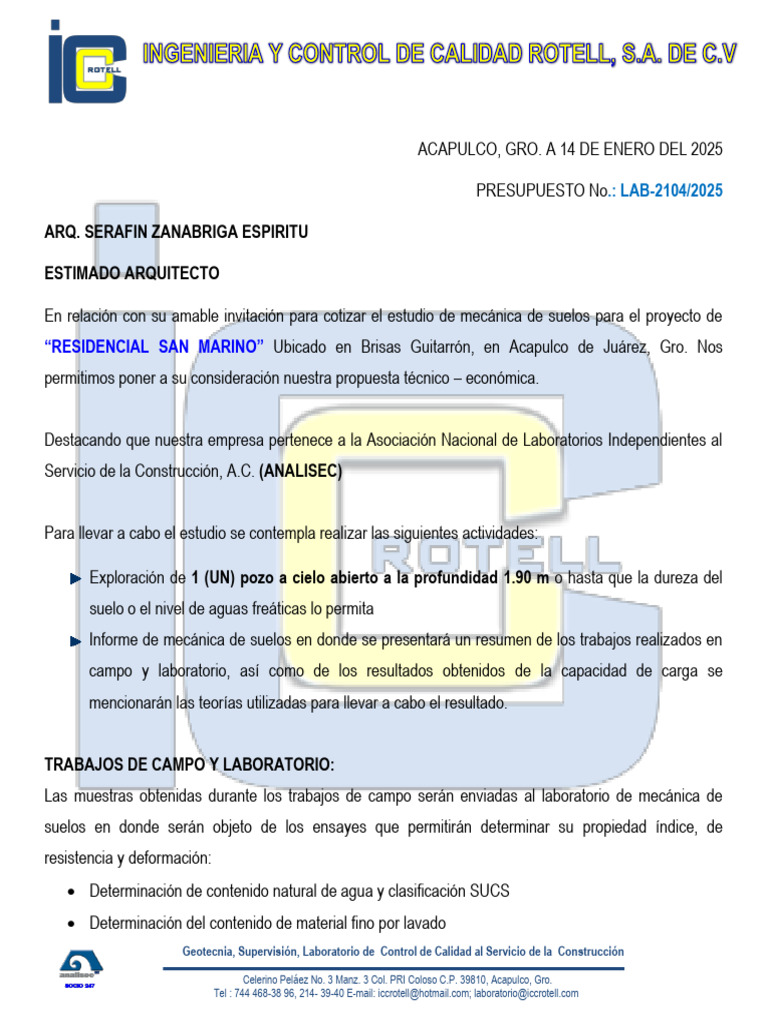 R-016_ROTELL RESISTENCIA DE TERRENO | PDF | Ciencia del suelo | Materiales