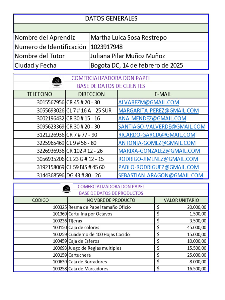 Taller La Interfaz de Excel 2016 | PDF