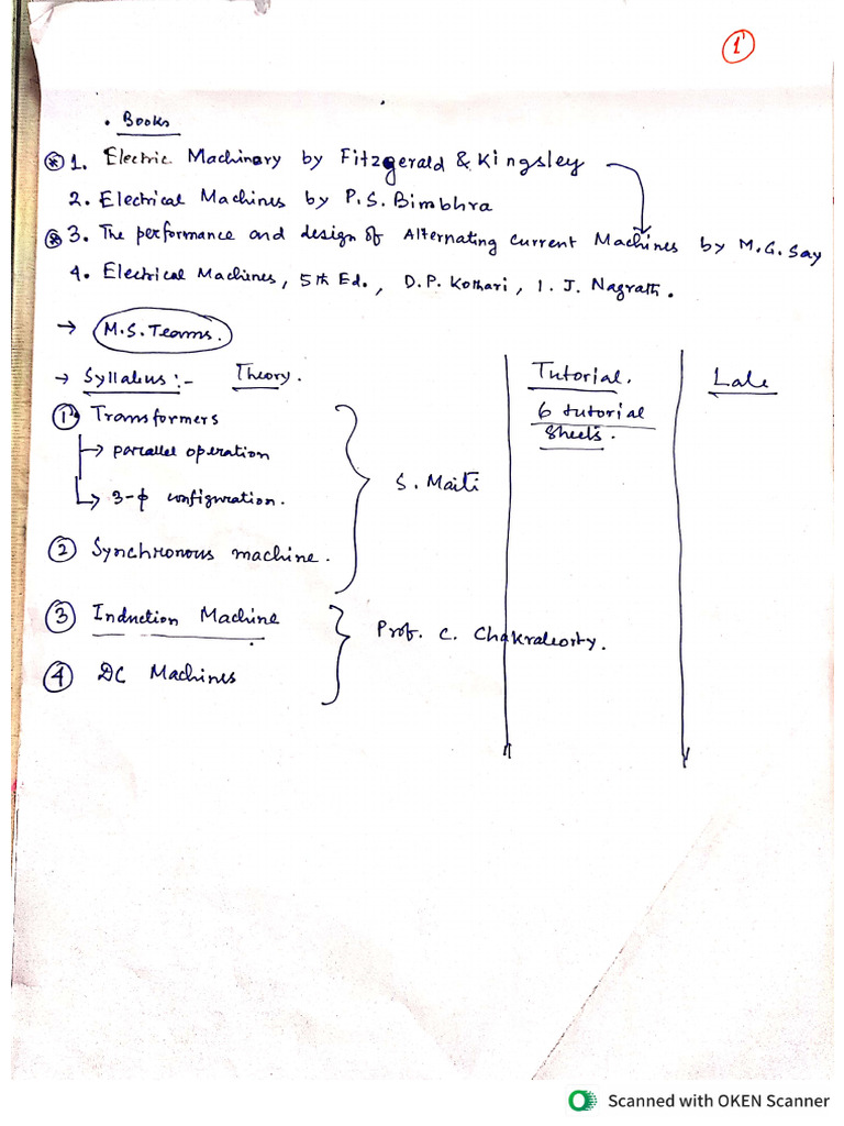 Single Phase Transformer - Class Note | PDF