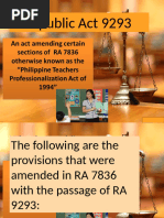 Republic Act No. 9293 | PDF | Teachers | Academic Degree