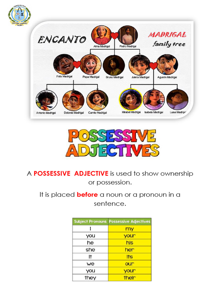 Possessive Adjectives | PDF