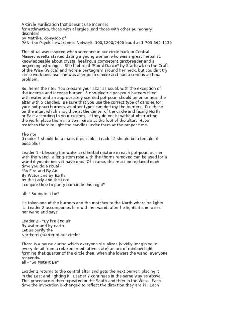 A Circle Purification That Doesn | PDF | Rituals | Folklore