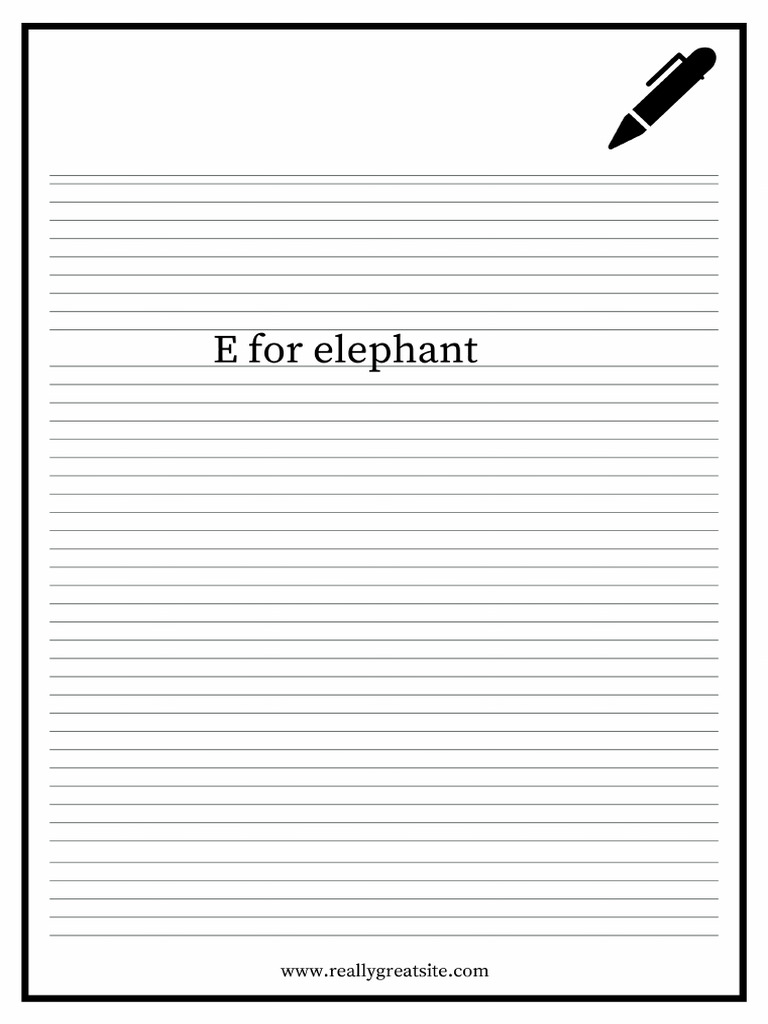 E is for Elephant | PDF
