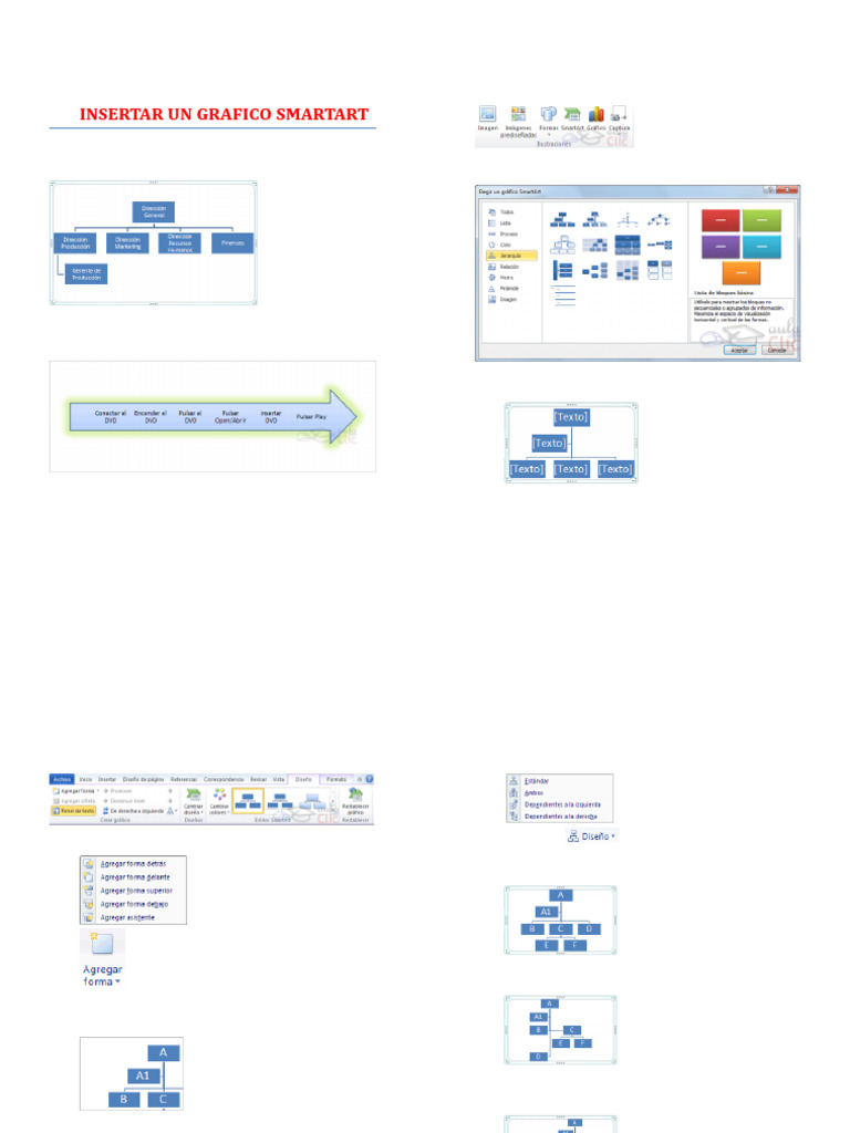 Guía para Insertar SmartArt en Word | PDF