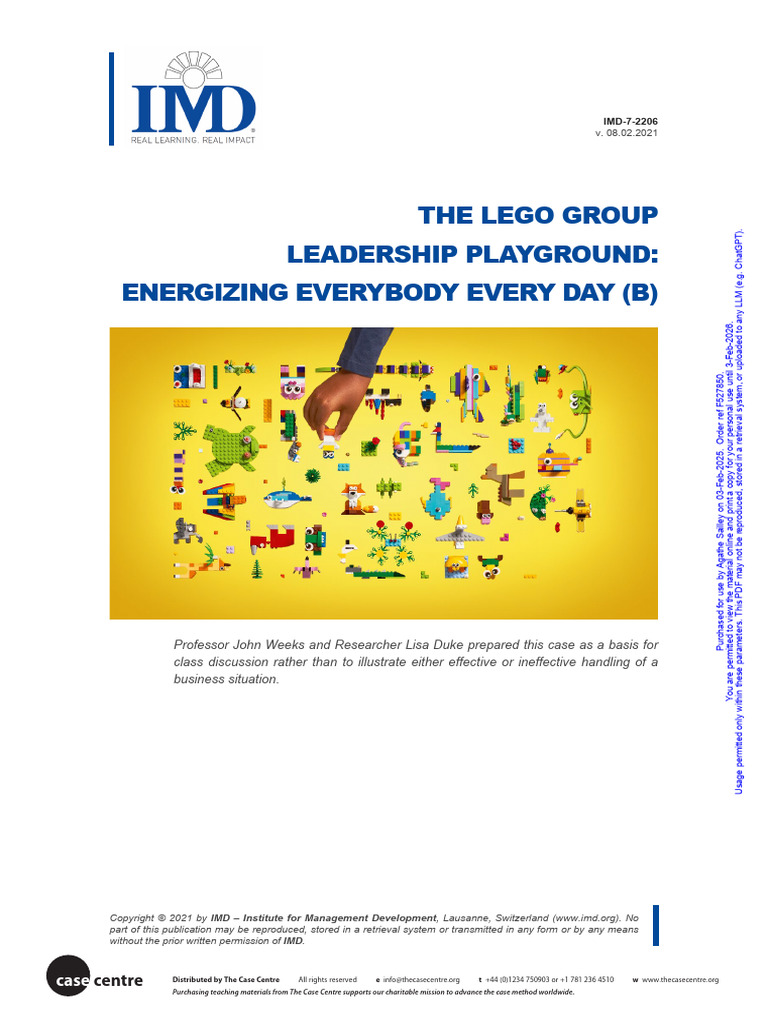 Lego Leadership Playground Case | PDF | Copyright