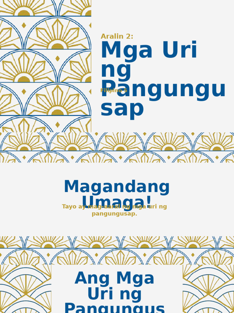 Uri NG Pangungusap | PDF
