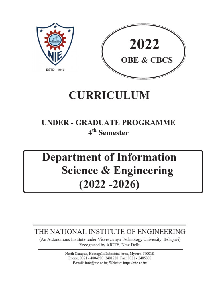 ISE-4th-Sem-Revised-Syllabus2023-24 (1) | PDF | Relational Model | Databases