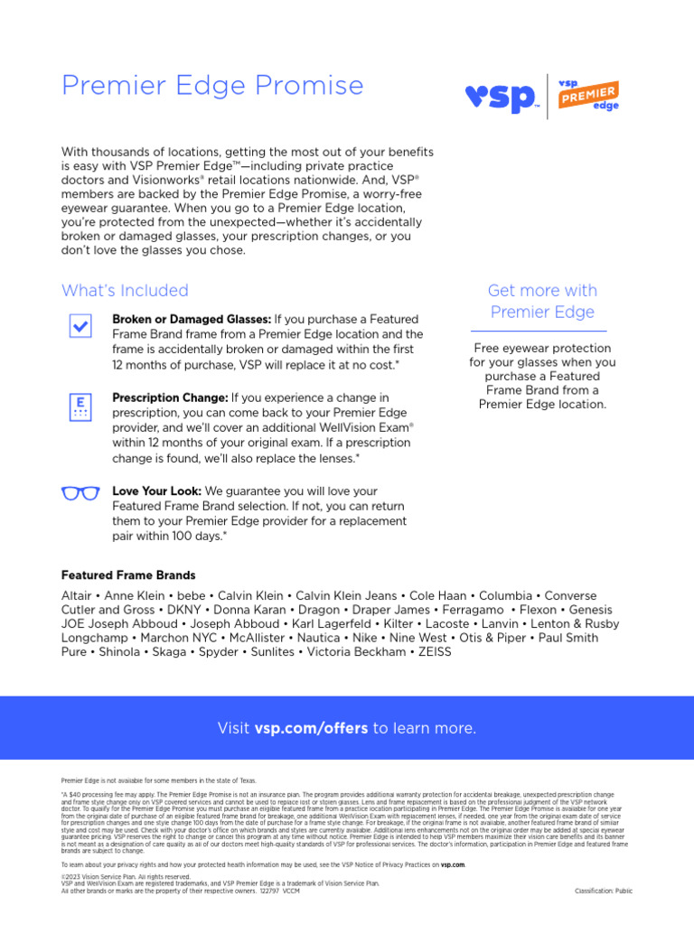 Premier Edge Promise (Member) - V2 | PDF | Glasses