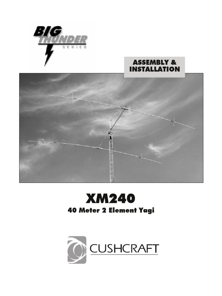 Antenna-Cushcraft XM-240 | PDF | Nut (Hardware) | Antenna (Radio)
