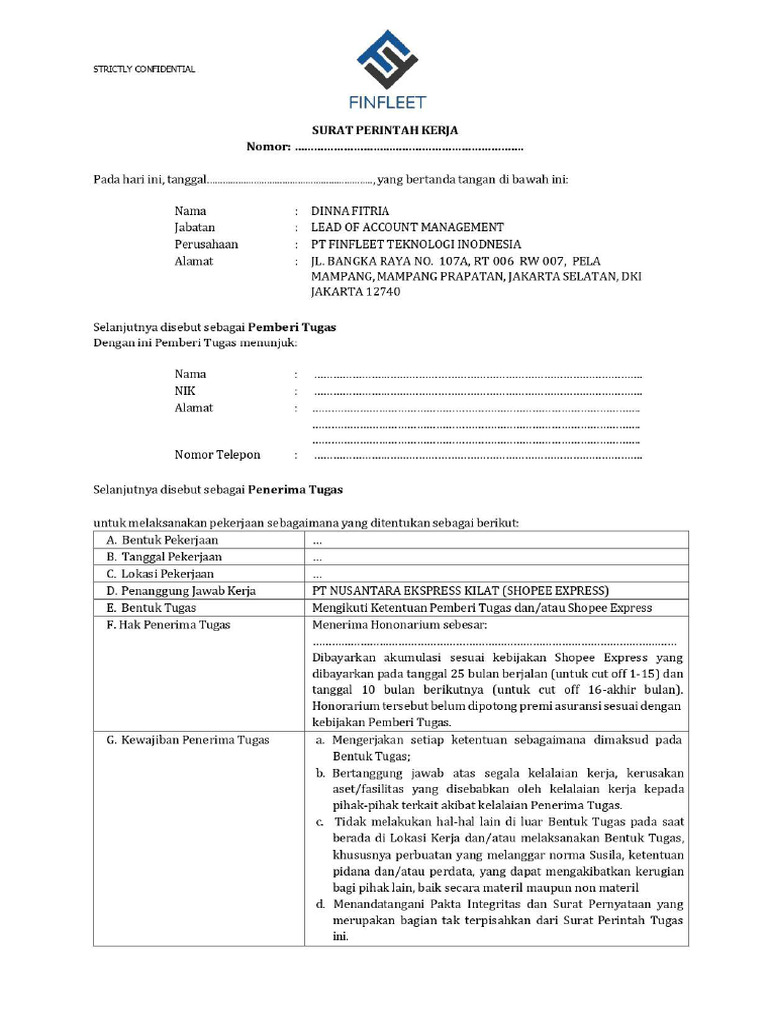 SPK Mitra. Integritas, SPK Dedicated. Asuransi | PDF