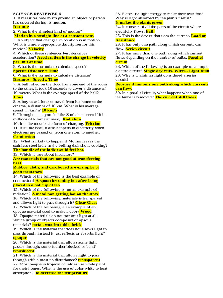 SCIENCE REVIEWER | PDF | Atomic Nucleus | Gases