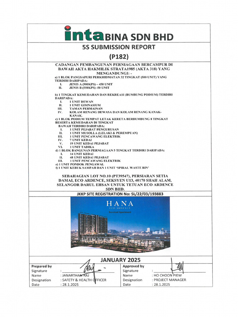 P182 Monthly 5S Report For Jan 2025 | PDF
