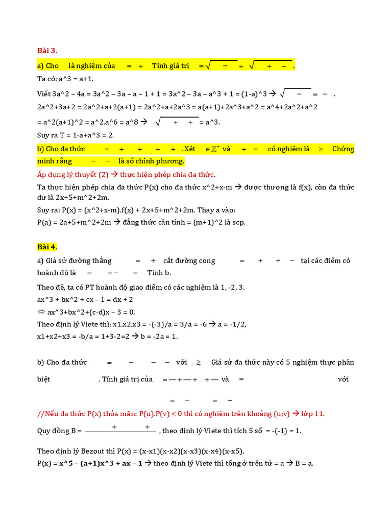 Dinh Ly Viete Bezout Note 2 | PDF
