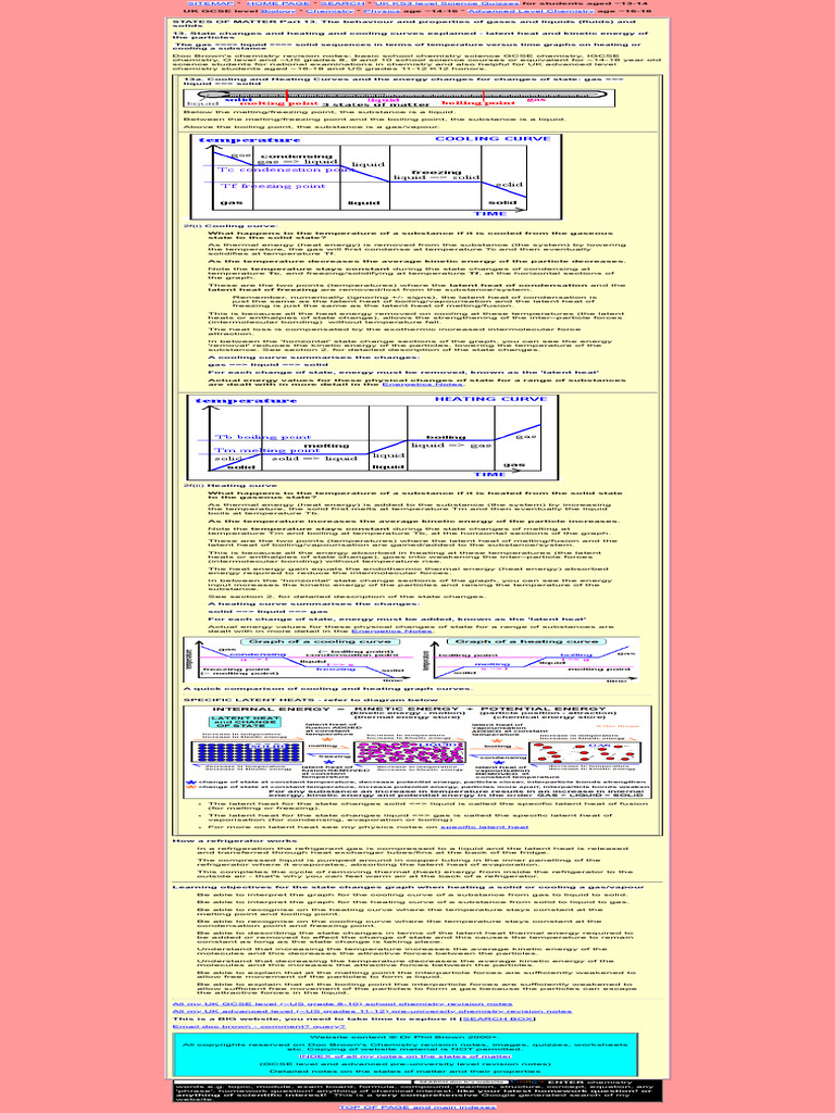 Heating and Cooling Curves Explained | PDF | Latent Heat | Heat