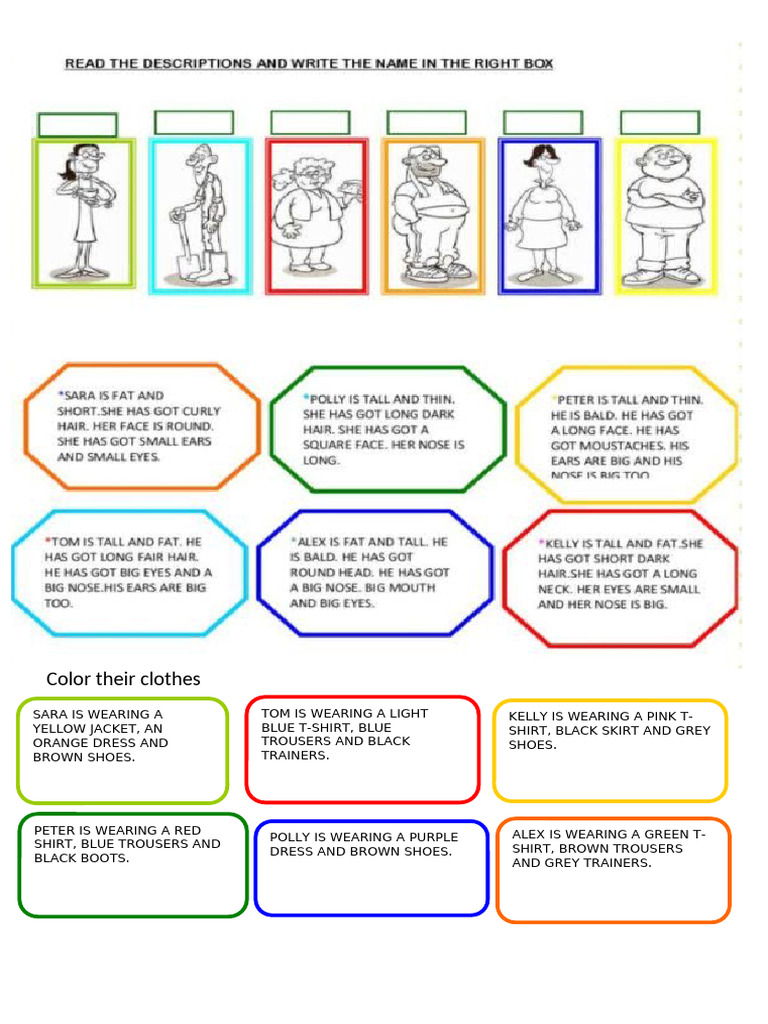 Physical Description Homework Sheet | PDF